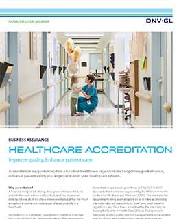 Healthcare accreditation by DNV