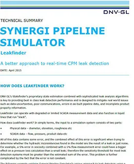 Leakfinder | Synergi Pipeline Simulator